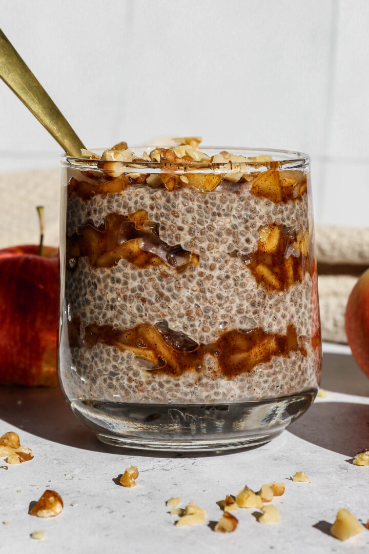 Overnight Apple Pie Chia Pudding - Small Farm Big Life