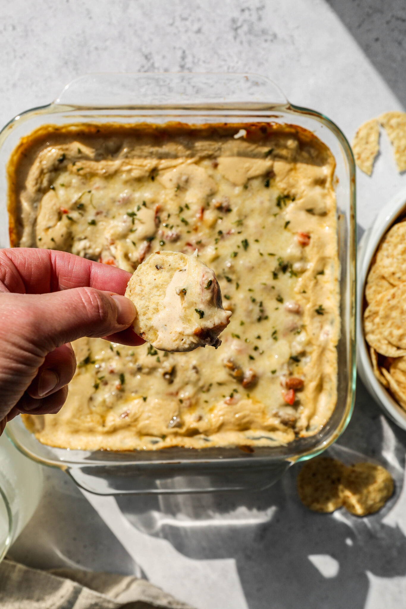 Creamy Sausage Bean Dip - Small Farm Big Life