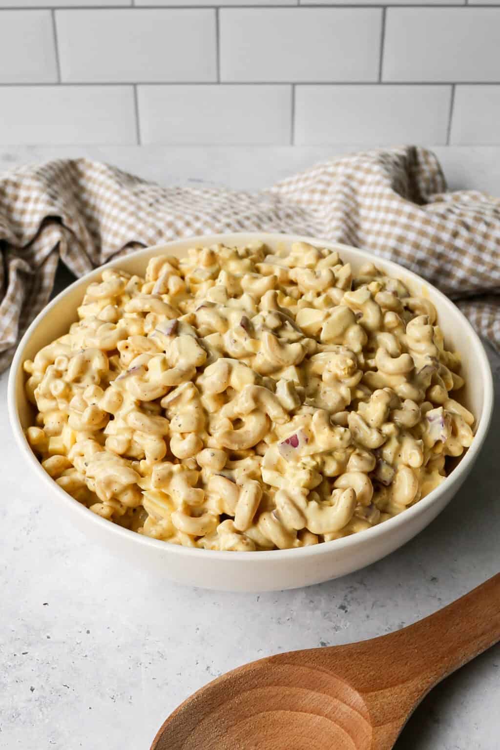 Gluten Free High Protein Deviled Egg Pasta Salad - Small Farm Big Life